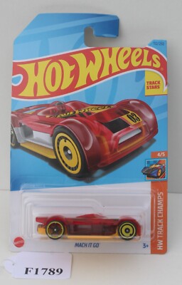Hot Wheels Track Champs Red Mach It Go Car 4/5 FNQHotwheels F1789 ...