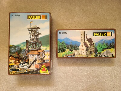 2x 1980's Faller Castle with Moat 2242 + Coal Mine 2190 W German ...