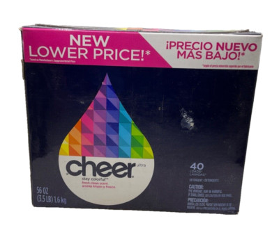 Cheer Ultra Stay Colorful Fresh Clean Scent Powder Laundry Detergent 56 ...