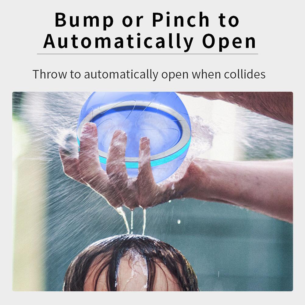 Reusable Water Fight Splash Ball Toys for Party Beach Backyard (White ...