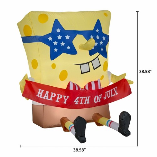 Spongebob Squarepants Airblown Inflatable 4th of July Banner 3.2 FT ...