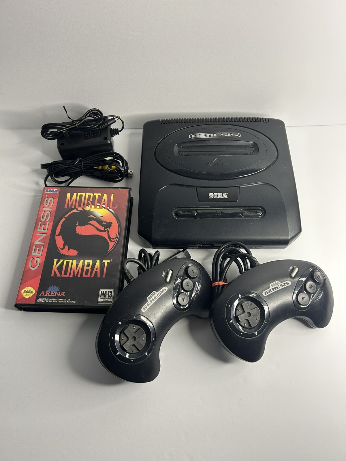 Sega Genesis Model 2 Console MK-1631 System W/2 Controllers Cords ...