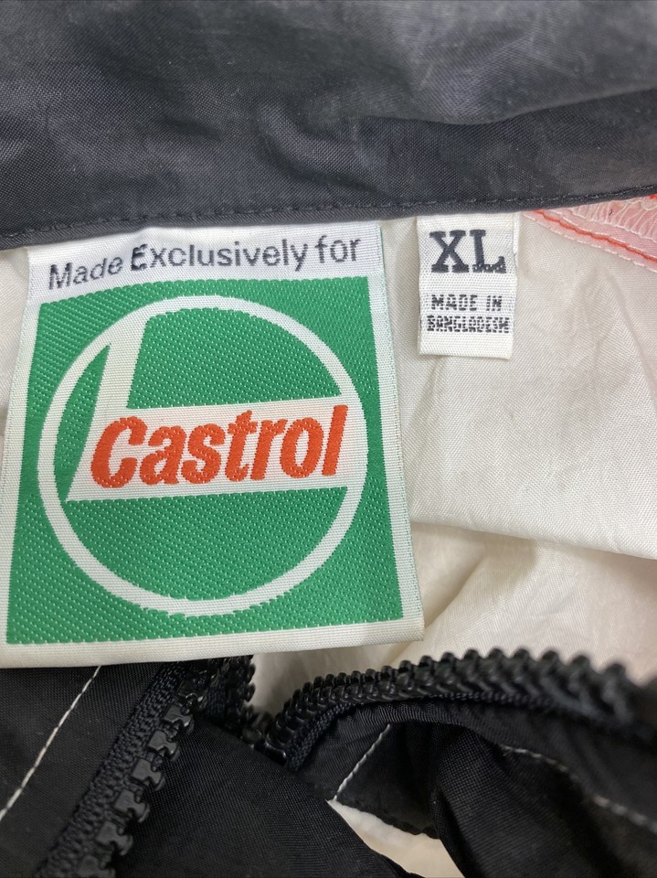 Vintage Castrol GTX Drag Racing Men Full Zip Light Windbreaker Jacket ...