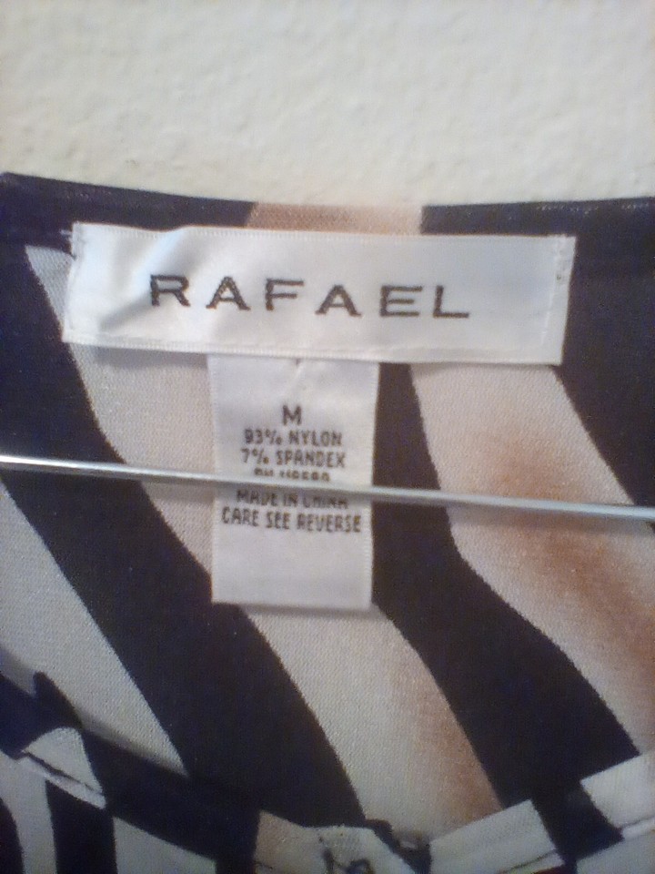 Rafael Woman's Long Sleeve Sleeve Button Front Top - Size M | eBay