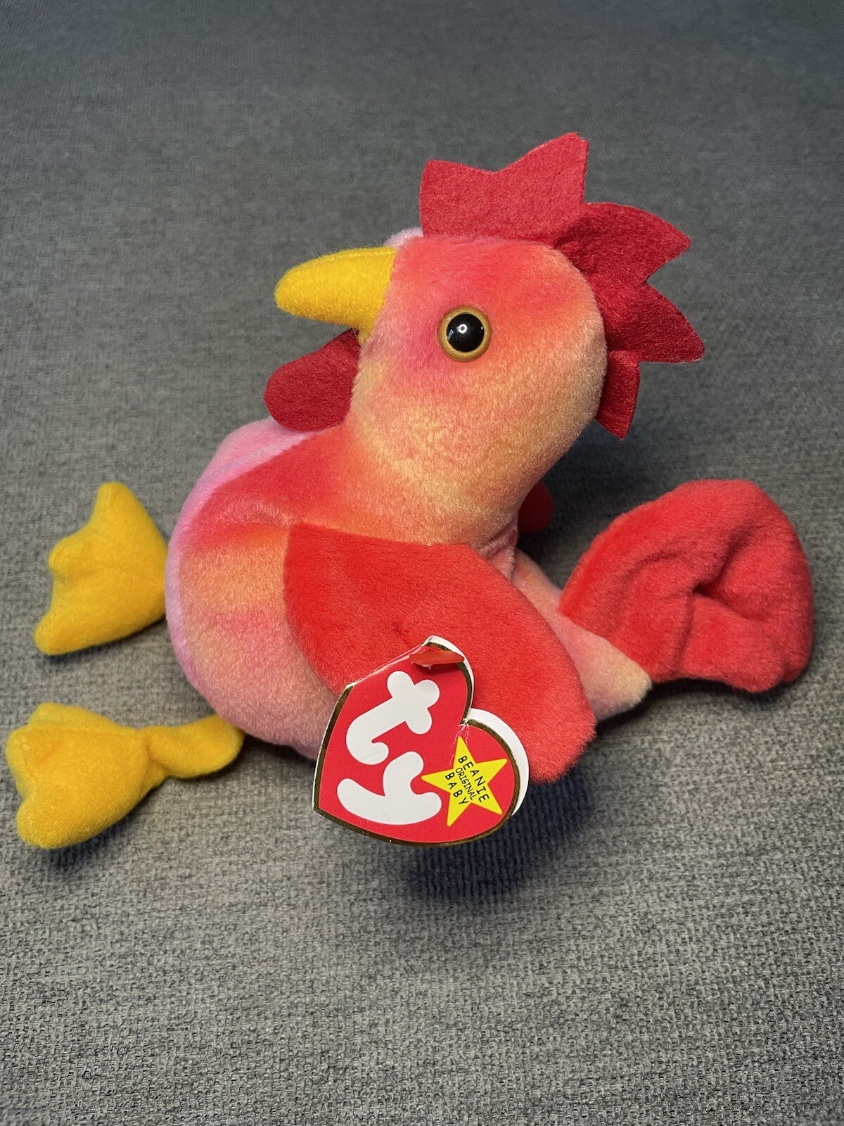 TY BEANIE BABY STRUT THE ROOSTER 1996 W/TAG RARE RETIRED VINTAGE ...