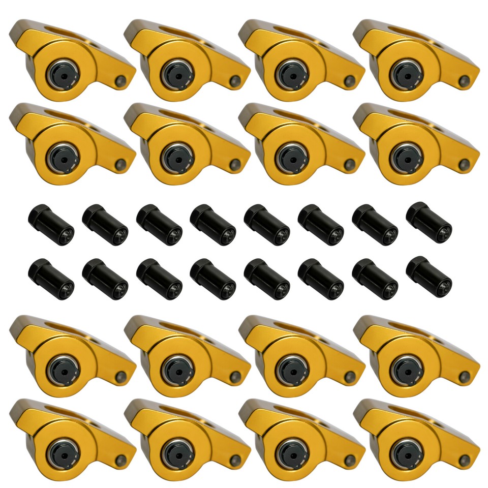 Chevy SBC 350 400 7/16 inch Stud 1.5 Ratio Aluminum Roller Rocker Arms ...