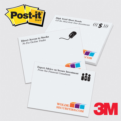 Post-it® Notes - 3M - Custom Printed Full Color, 500 - 25 sheet pads. 3 ...