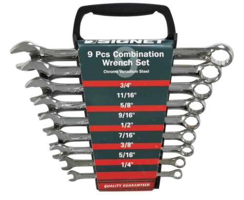 Signet Tools 9 Piece Combination Spanner Set SAE 1/4" - 3/4" S30629 ...