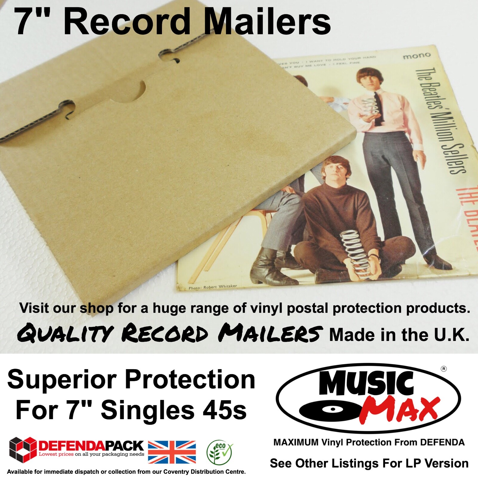 RECORD MAILERS 12" LP 7" Singles 45s Vinyl Stiffeners Cardboard Boxes ...