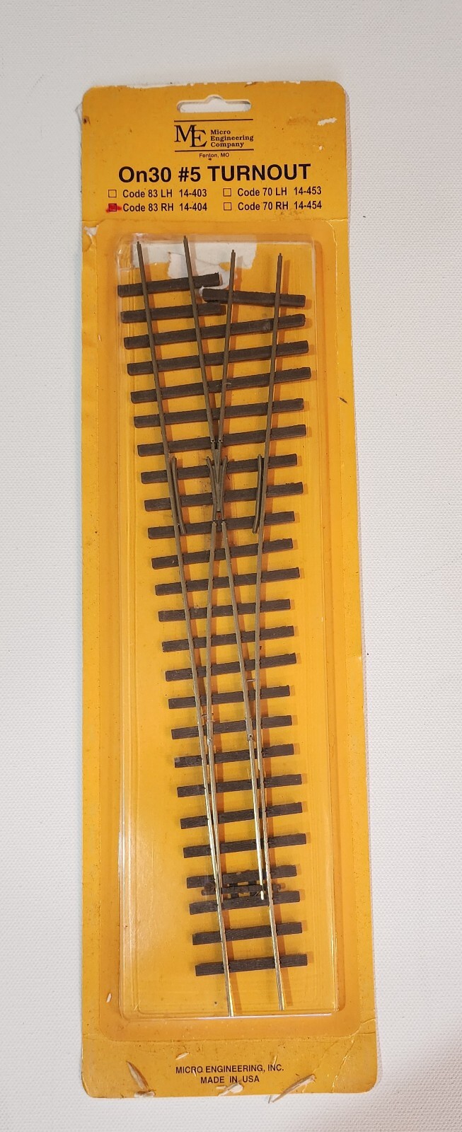 On30 ME #5 turnout switch used in original package | eBay