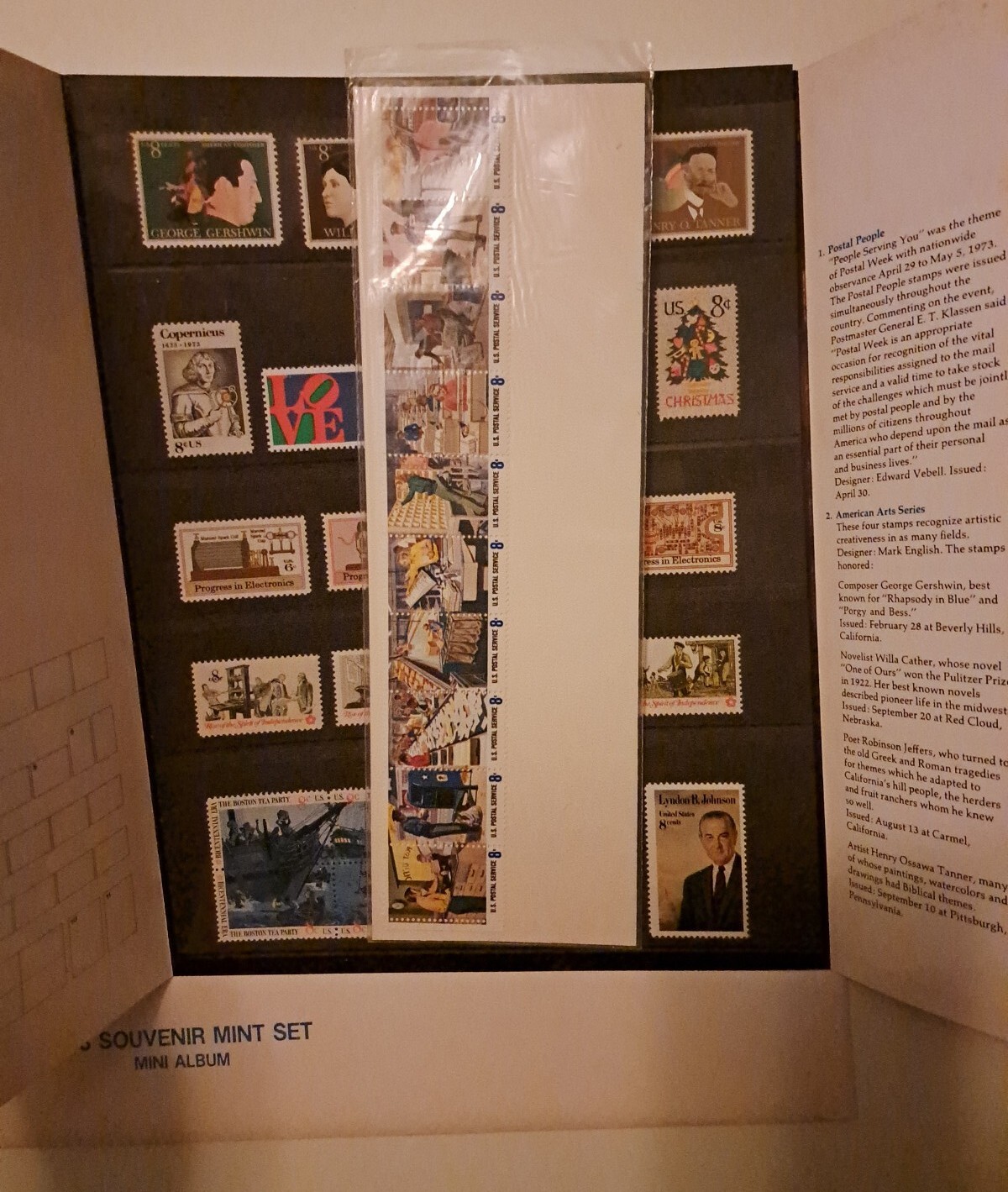 1973 Souvenir Mint Set Mini Album Stamp USPS Folder | eBay