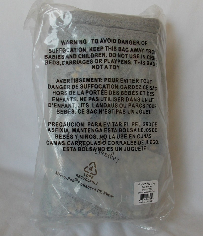 Vera Bradley LISBON MEDALLION COOL Clear Lotion bag NEW | eBay