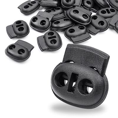 25 Pcs Double Hole Toggle Spring Cord Lock Drawstring Adjuster Button ...