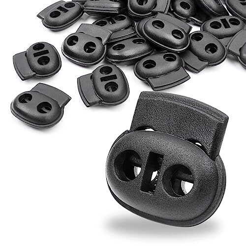 25 Pcs Double Hole Toggle Spring Cord Lock Drawstring Adjuster Button ...
