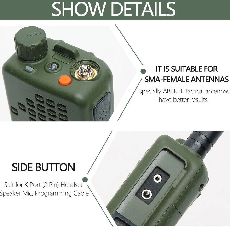 1PACK BAOFENG AR152 15W VHF/UHF VOX MILITARY TACTICAL HAM TWO WAY RADIO ...