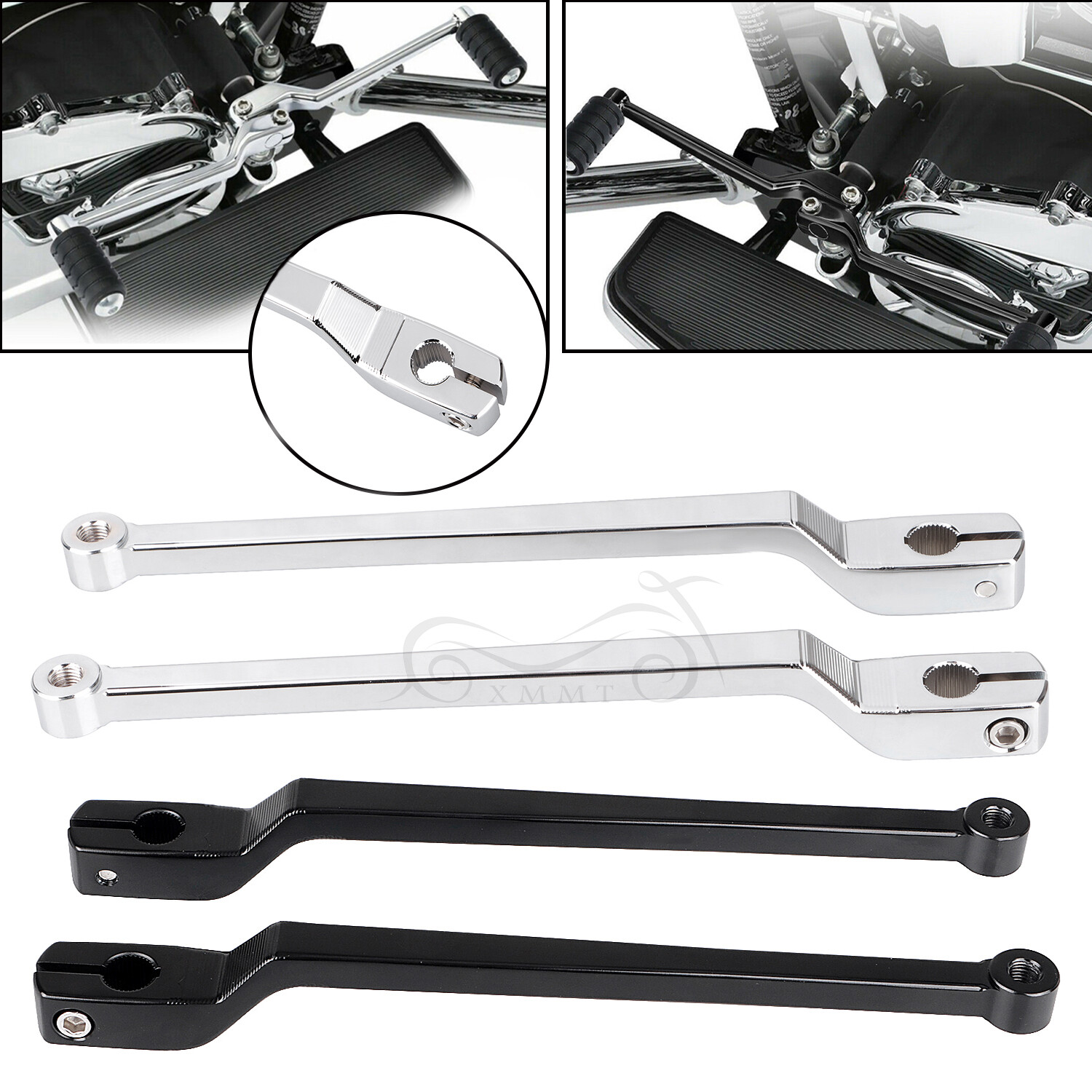 9.84" Extended Heel Toe Shifter Shift Lever For Harley Softail Touring ...