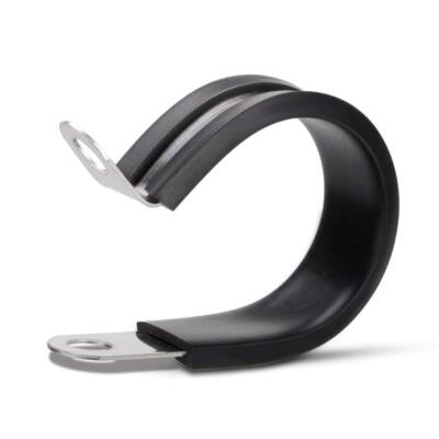 10pcs Rubber Lined P Clips 22mm (7.8") Stainless Steel Clamp Retaining ...
