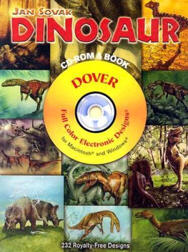 Dinosaur CD-ROM and Book (Dover Electronic Clip Art) - Paperback - VERY ...