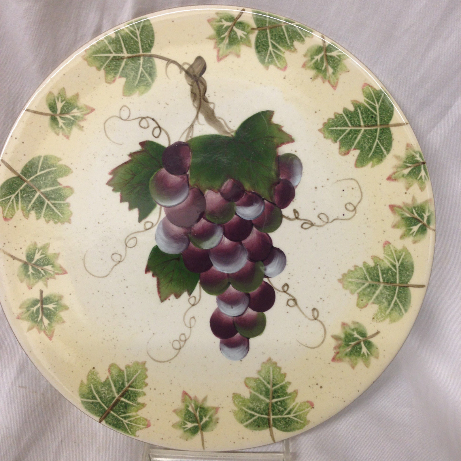 PACIFIC RIM PCM19 DINNER PLATE 10 1/4" PURPLE GRAPES BUNCH CLUSTER ...