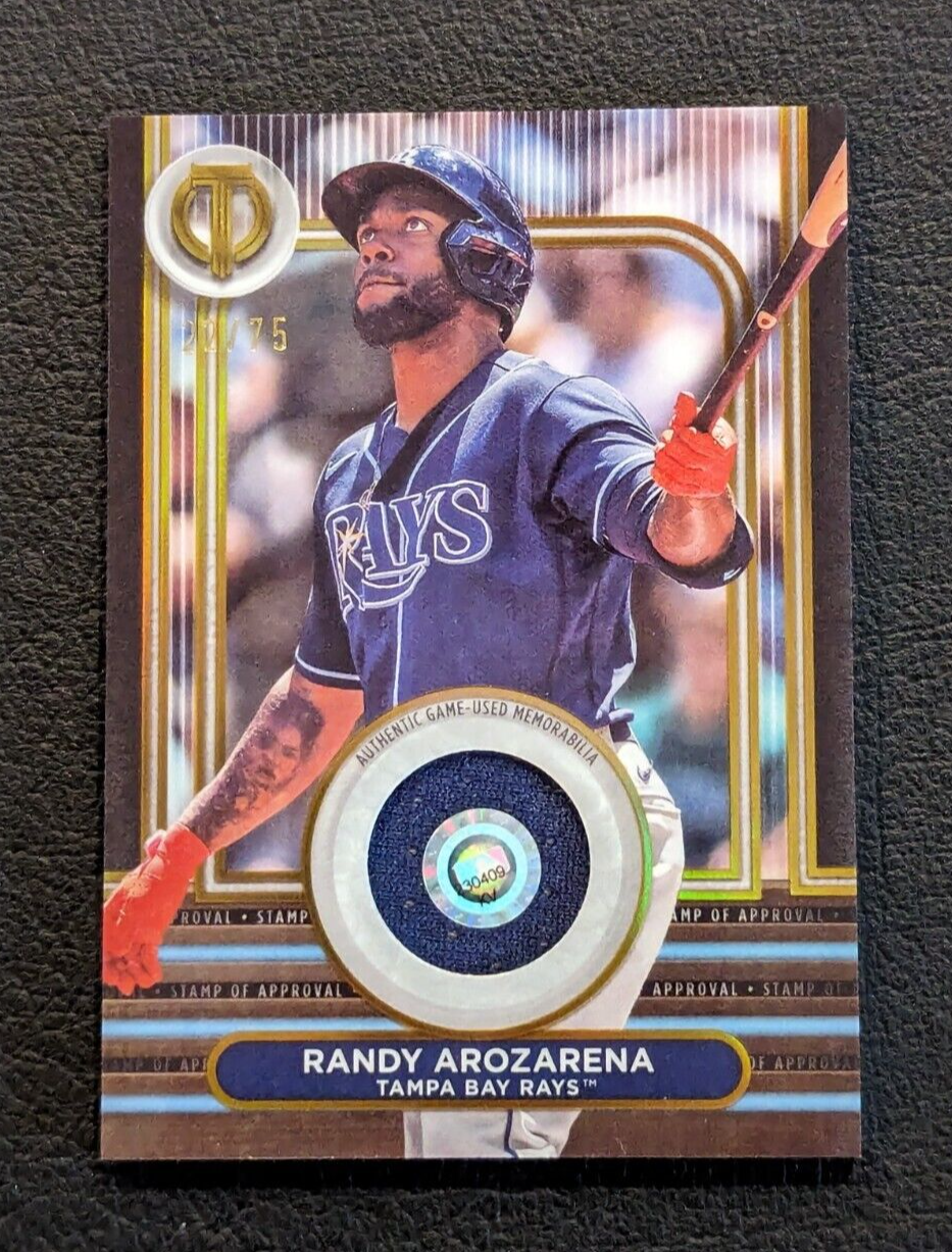 2024 Topps Tribute Randy Arozarena Stamp Of Approval Relic Gold #'d/75 ...