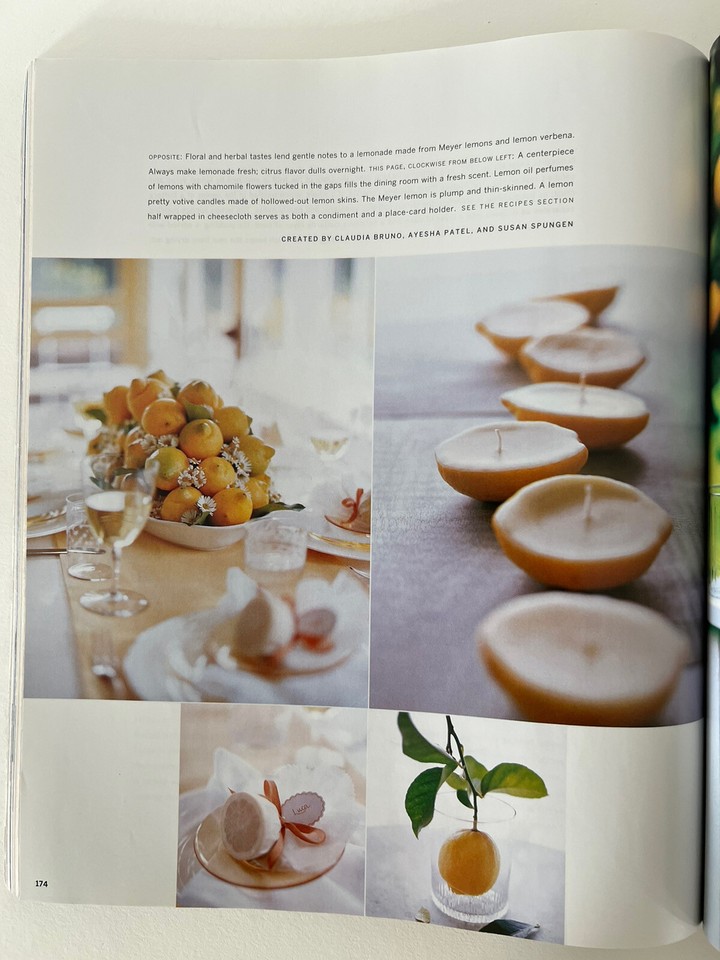 Martha Stewart Living May 1999 Magazine Mother's Day Lunch Lemons Issue ...