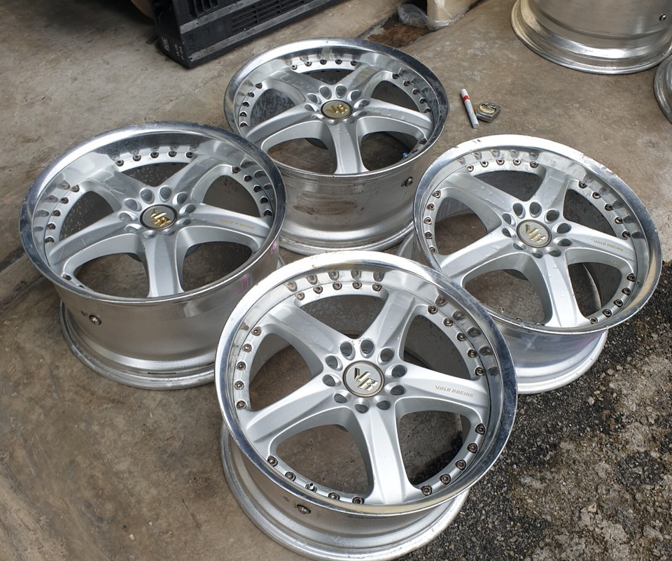 JDM 17" Volk Racing AV3 VR wheels for sxe10 dc2 z32 z31 180sx s13 240sx ...