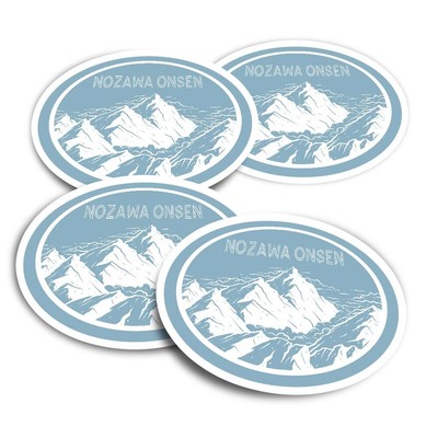 4x Vinyl Stickers Nozawa Onsen Mountains Peak Adventure #59642 | eBay UK