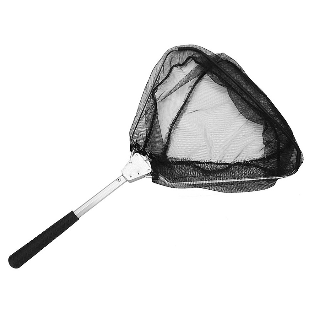 Folding Fish Landing Net Collapsible Triangular Fly Fishing Net Fish ...