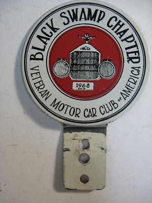 1968 Ohio License Plate Topper Black Swamp Chapter Veteran Motor Car ...