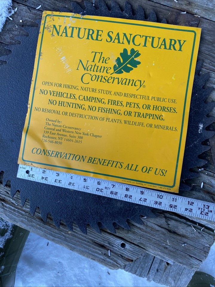 Nature Conservancy Nature Preserve Tin Sign No Hunt No Fish No Camp ...