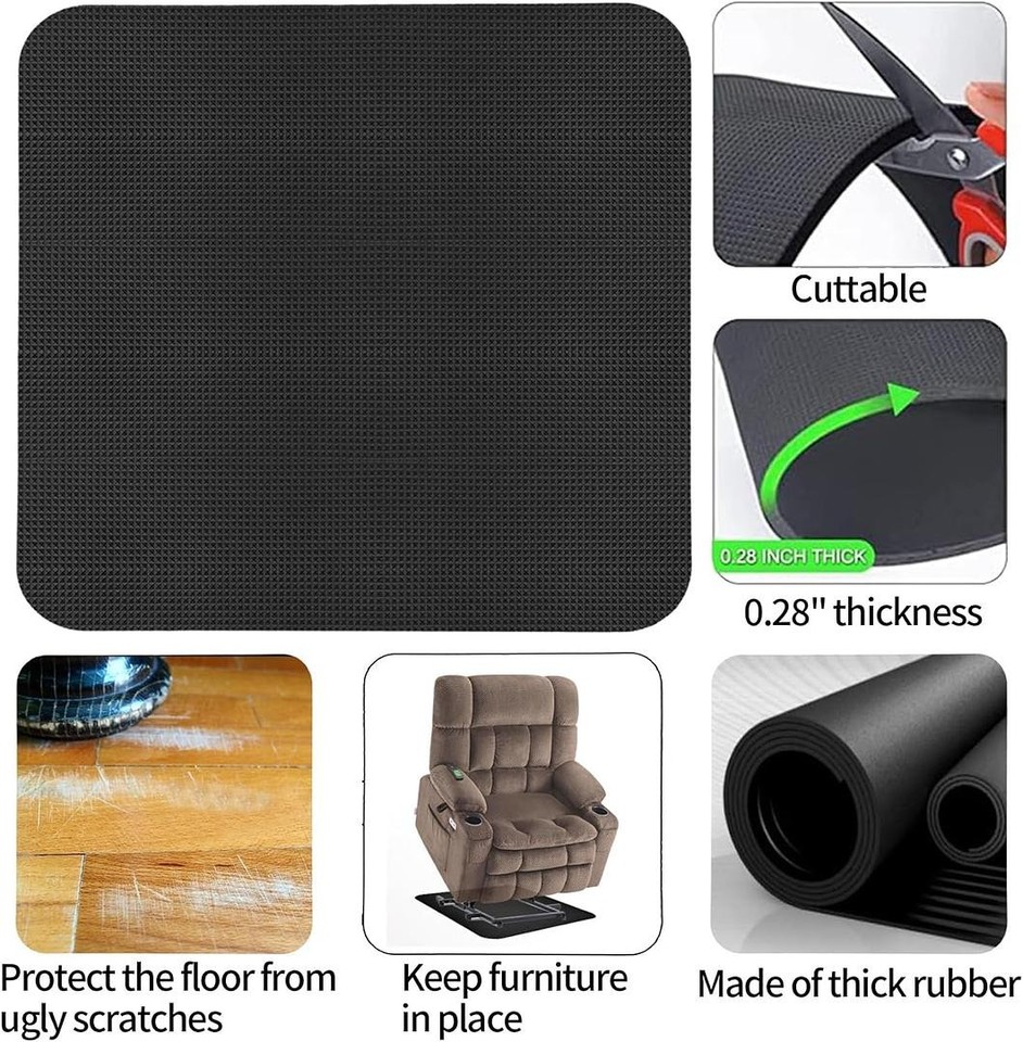 Recliner Pads for Hardwood Floors,Non Slip Recliner Grippers,Under ...