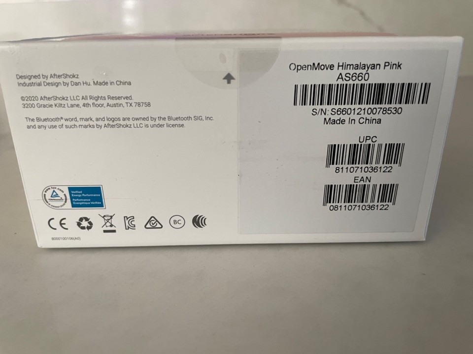 NEW IN BOX Open Move Aftershokz Wireless Bone Conduction Headphones ...