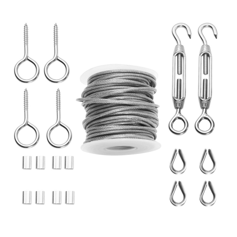 19pcs Light Guide Wire 15m Nylon Coated Stainless Steel Wire Rope Cable ...
