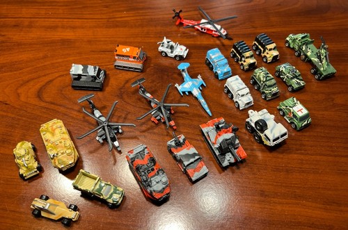 Micro Machines Military Lot of Tanks, Planes, & Helicopters. 23 Pieces ...