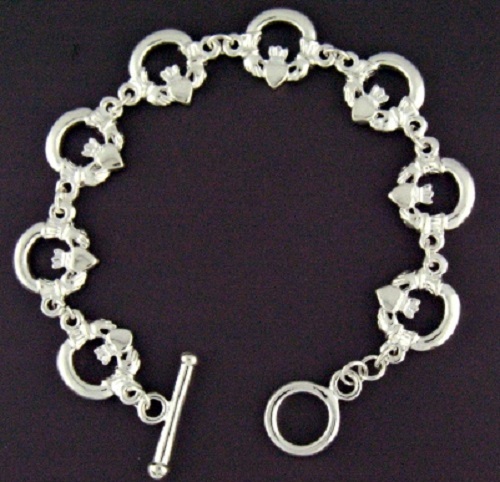 Pewter Double Sided Celtic Claddagh Toggle Bracelet | eBay