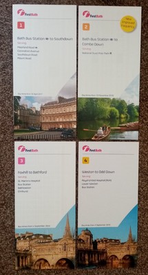 FIRST BUSES WEST OF ENGLAND 2016 BUS TIMETABLES - BATH CITY ROUTES 1, 2 ...