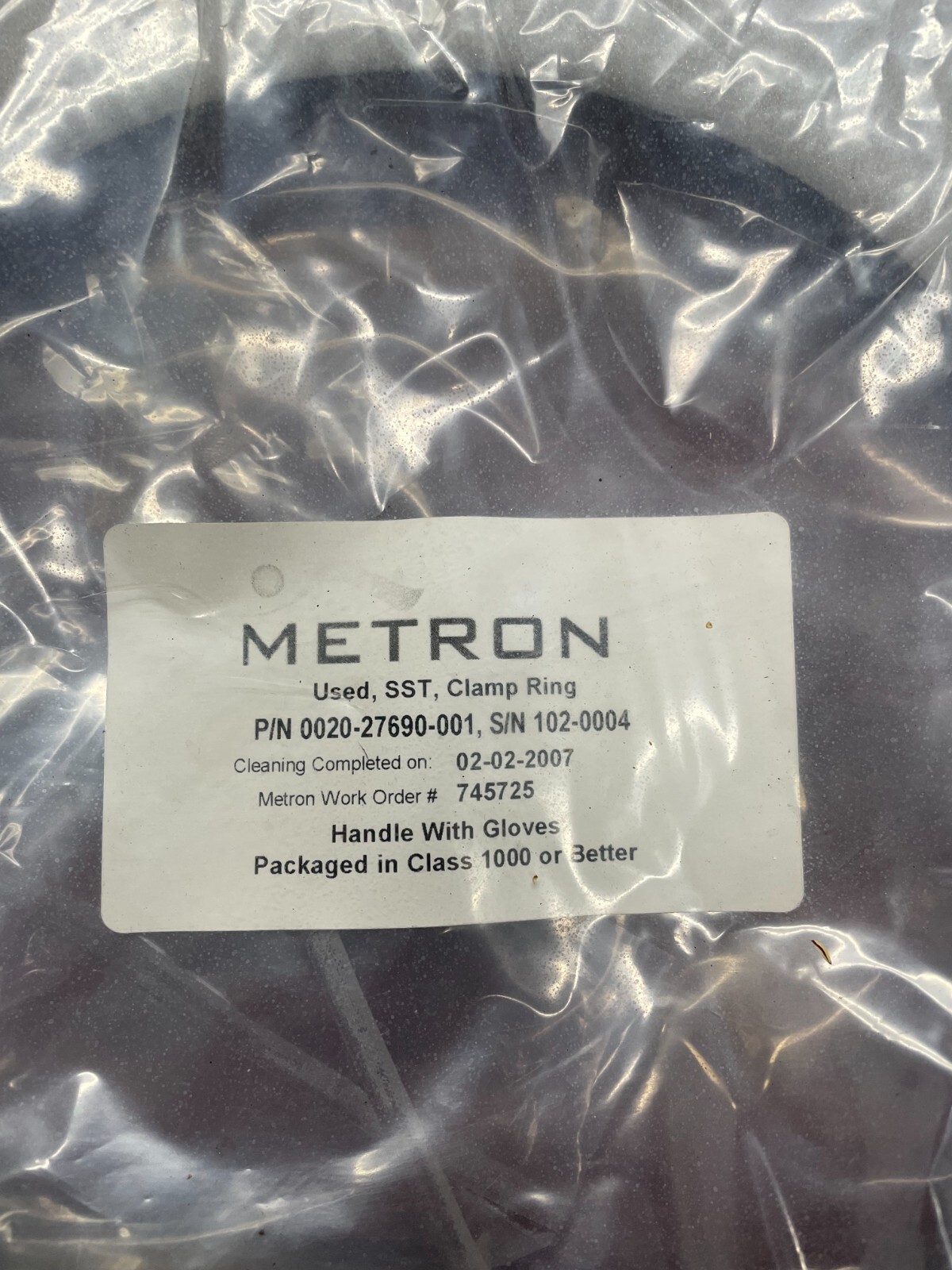 AMAT 0020-27690 8" CLAMP RING, CLEANED BY METRON (CLEANED) Qty:1 | eBay