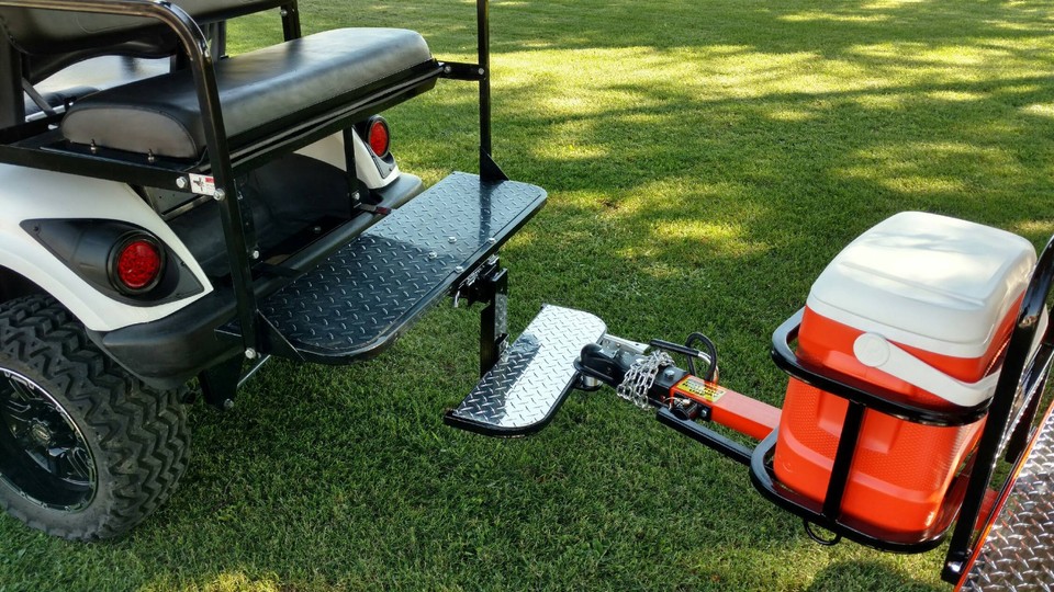Club Car Ez-Go Yamaha golf cart rear drop hitch step - black with ...