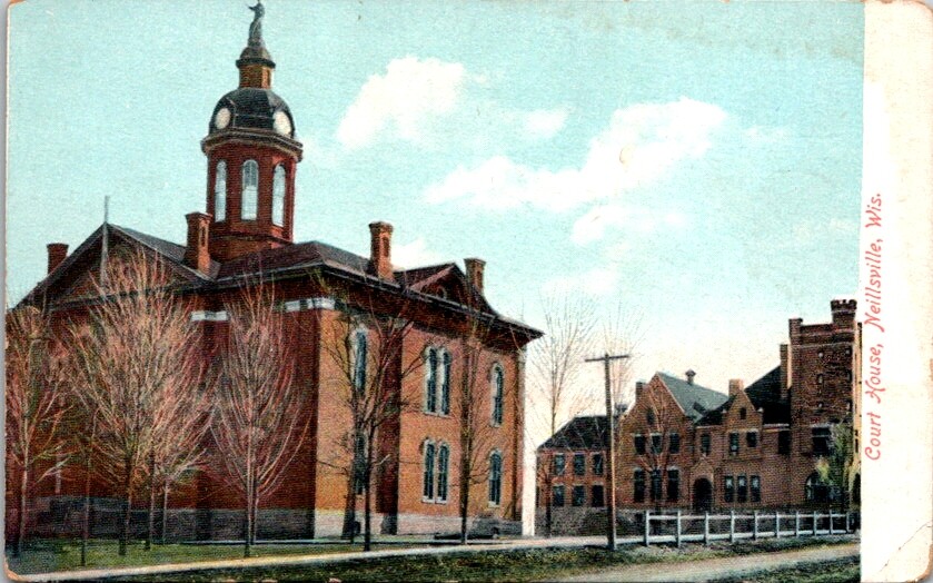 Vintage Postcard County Court House Neillsville Wisconsin WI c.1907 ...