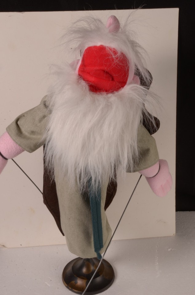 Hand Made Puppet Vintage OLD MAN BIBLE SHEPHERD MUSTACHE Hand Puppet 17 ...