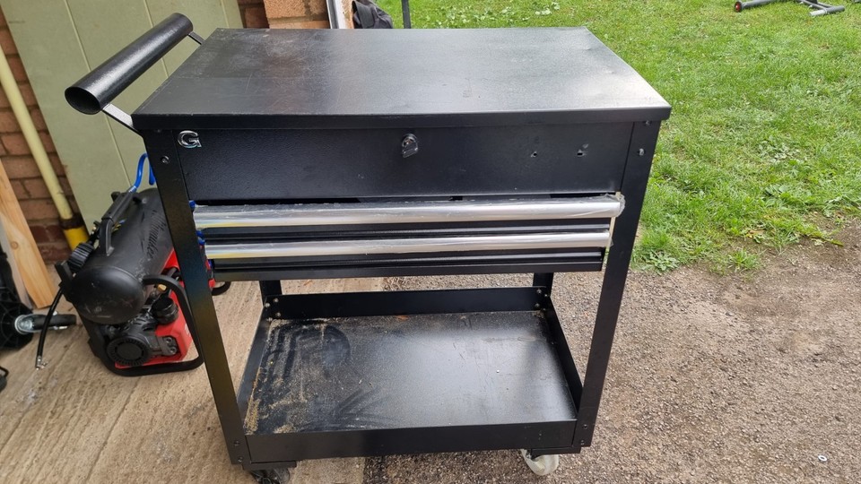 HALFORDS ADVANCED 2 DRAWER GARAGE TOOL TROLLEY WORKSHOP TOOLBOX. | eBay UK