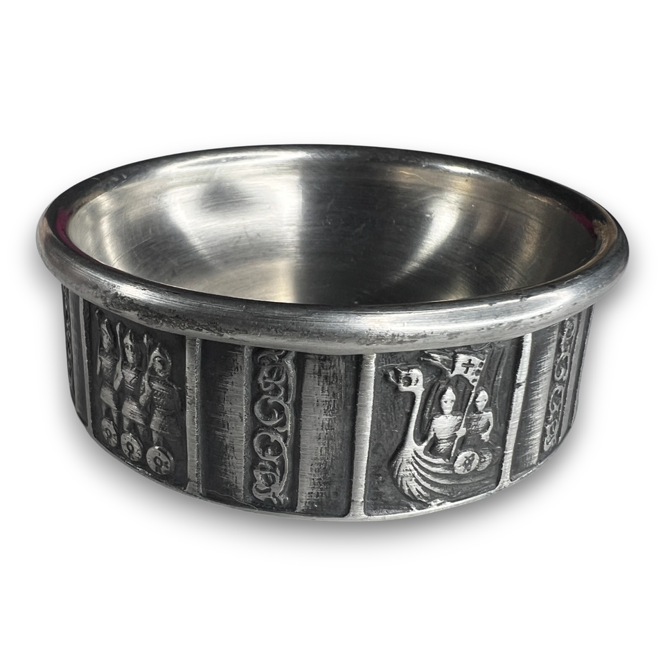 Norwegian Pewter Trinket Bowl St Olaf Heilag Olav Viking Folk Art 3" | eBay