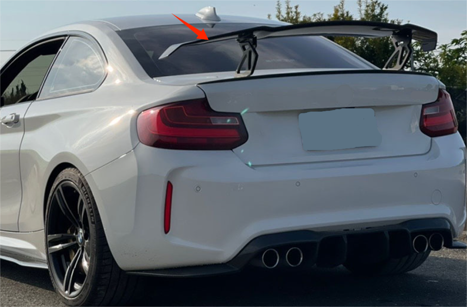 55'' Universal Spoiler Unpainted Rear Wing Sedan/Coupe V Style General ...