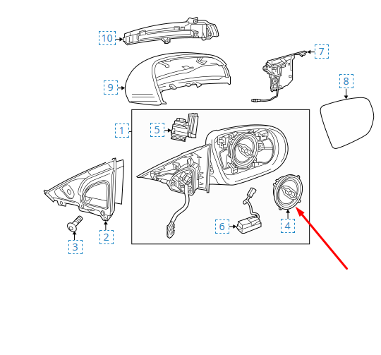 MERCEDES-BENZ C-CLASS W205 Wing Mirror Actuator Motor A2228201342 New ...
