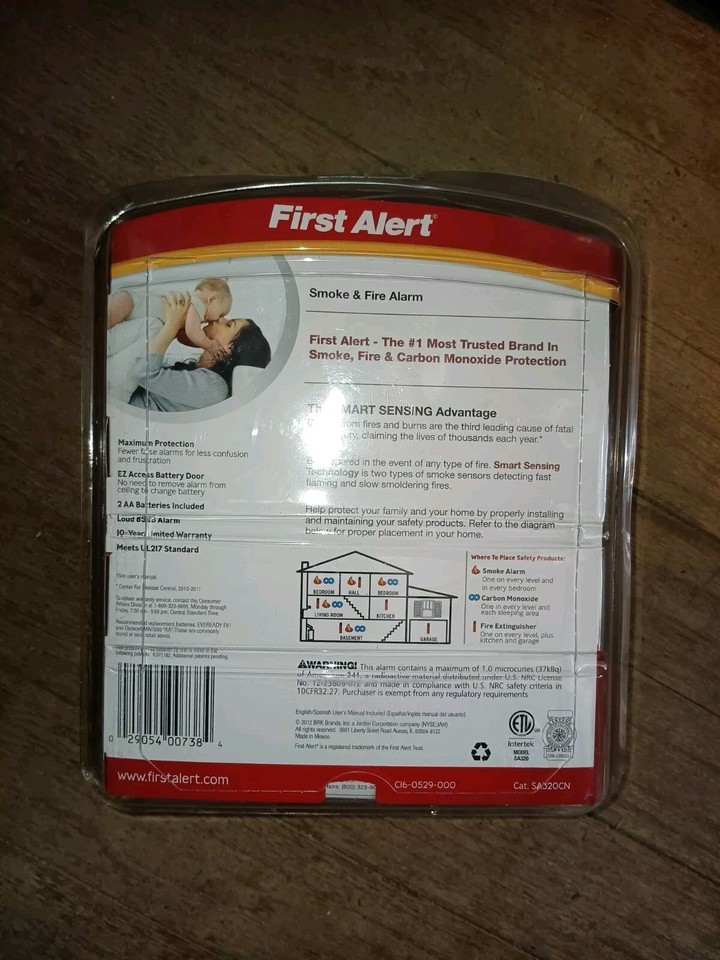 First Alert Smoke Fire Alarm Dual Sensor Maximum Protection Plus ...