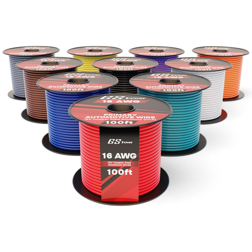 GS Power 16 Gauge Stranded Copper Clad Aluminum Zip Cord Wire for 12 ...