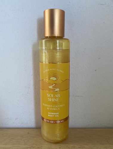 Bath & Body Works Solar Shine Shimmer Coconut & Vanilla Body Oil 6.3 oz ...
