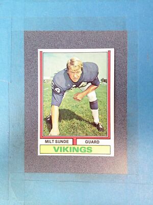 FB40) 1974 Topps #57 MILT SUNDE Minnesota Vikings EX | eBay
