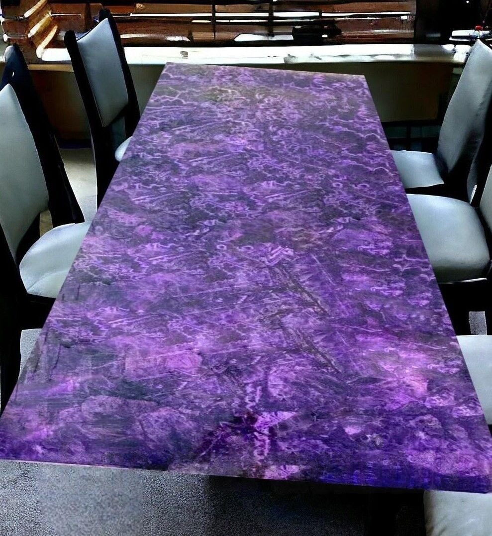 Amethyst Themed Table Decor Luxury Amethyst Stone Dining Table Top