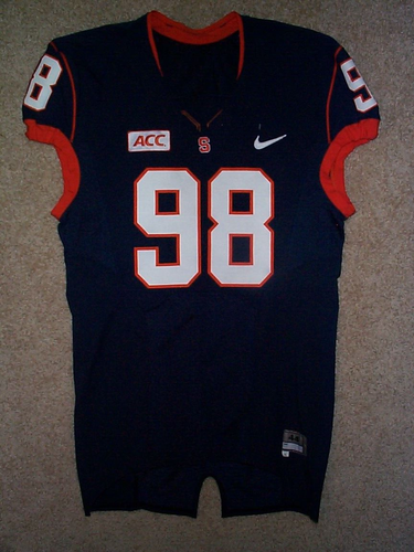 TEAM ISSUED Syracuse Orange #98 ncaa Football GAME Jersey Adult MEN'S ...